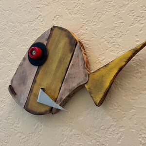 Handcrafted Wood Fish Hanging - Etsy