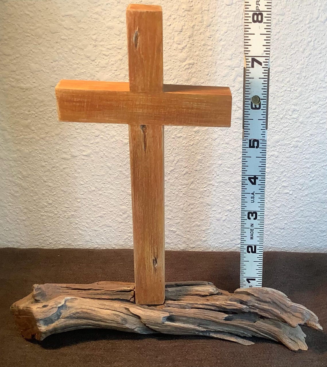 Tall Rustic Wood Cross, Mounted to Desert Weathered Creosote Wood - Etsy