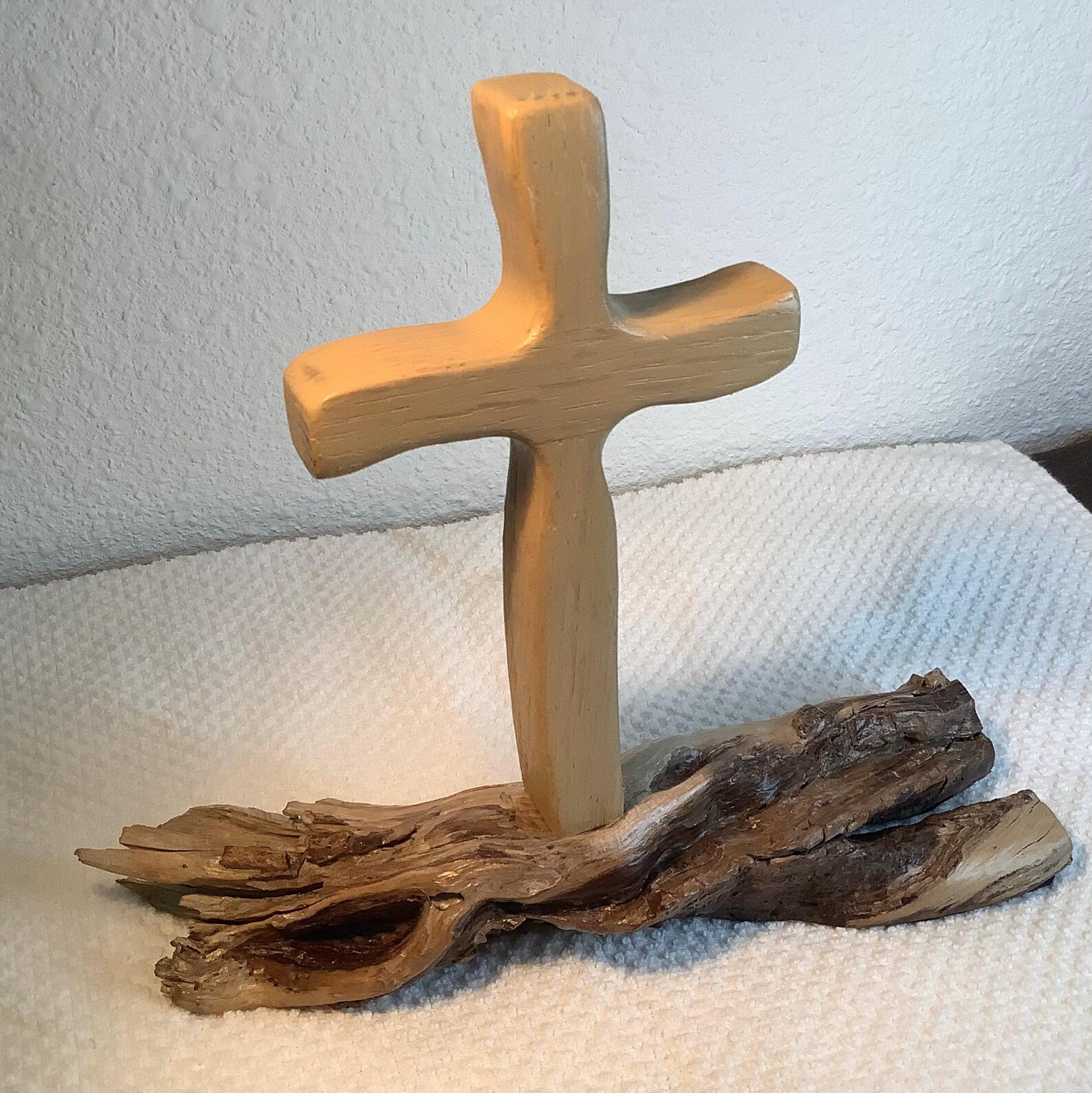 Cross, Vintage Style Wave, Mounted to Weathered Creosote Wood - Etsy