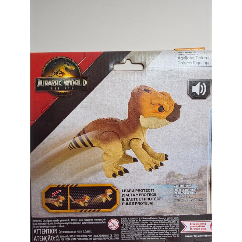 Jurassic World Rebirth Primal Protector Aquilops Dolores Interactive ...