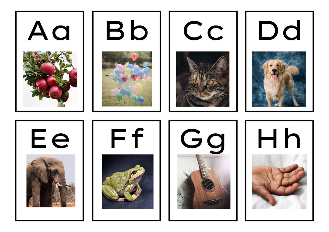 Alphabet Letters With Real Photos - Etsy