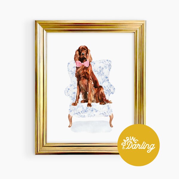Irish Setter Art - Etsy