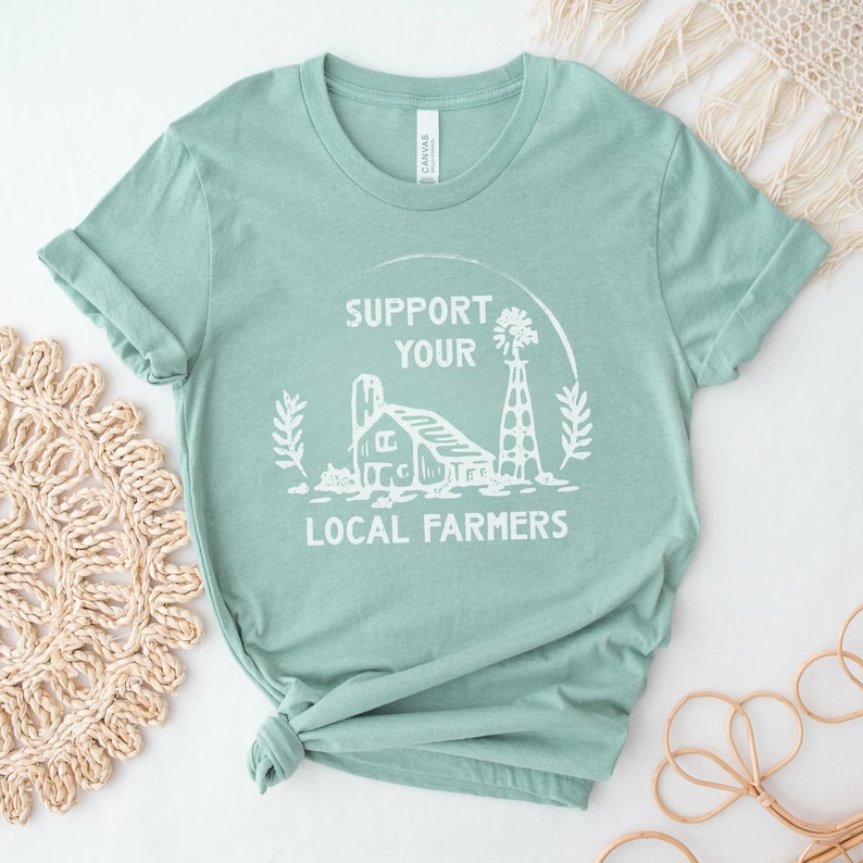 Support Your Local Farmers Shirt Farmer Shirt Local Farm - Etsy