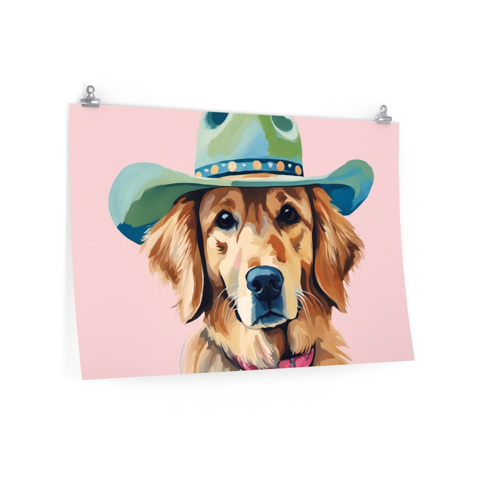 Golden Retriever Art,preppy Wall Art, Dog Lover Gift, Dog Wall Decor ...