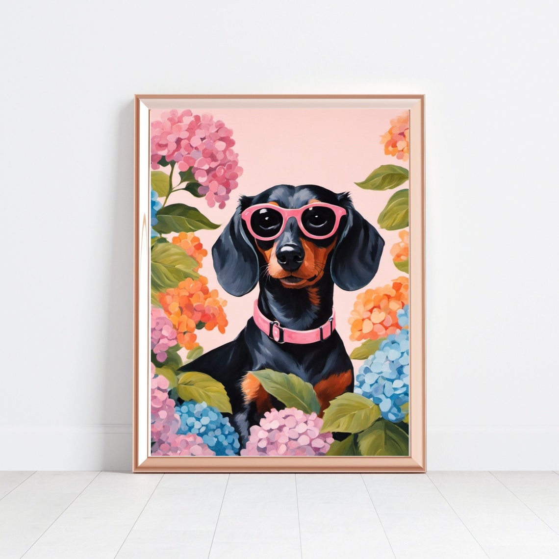 Preppy Wall Art Dog Wall Art Dachshund Art Preppy Print - Etsy