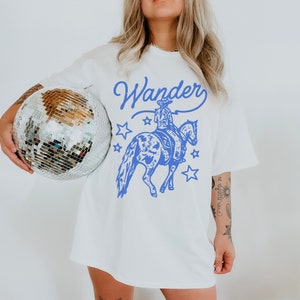 Retro Western Graphic Tee Rodeo Cowgirl Shirt Wanderlust - Etsy