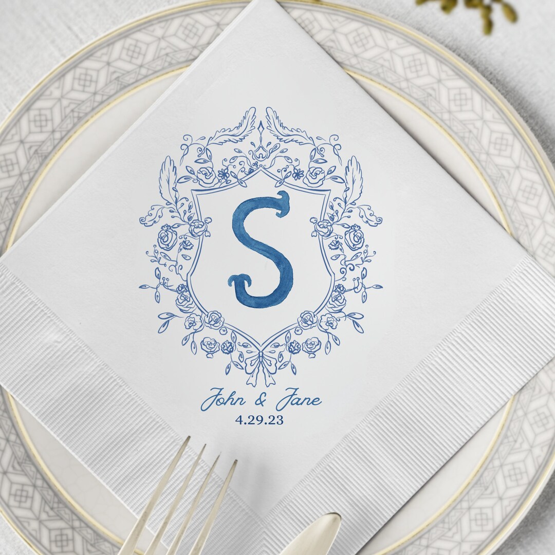 Custom Cocktail Napkins, Chinoiserie Napkins, Wedding Napkins, Dinner ...