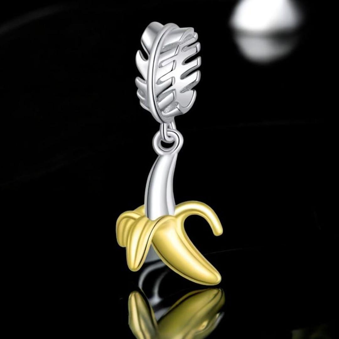 Pandora S925 Banana Charm Silver Necklace Pandora Chain Pendant Leaves ...