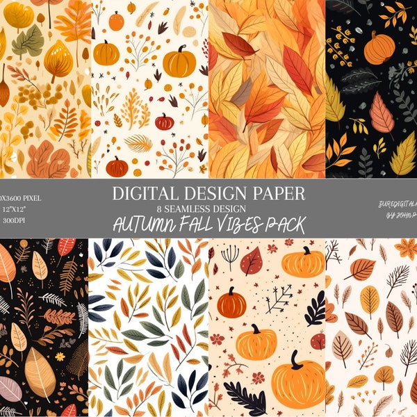 Fall Scrapbook Paper - Etsy