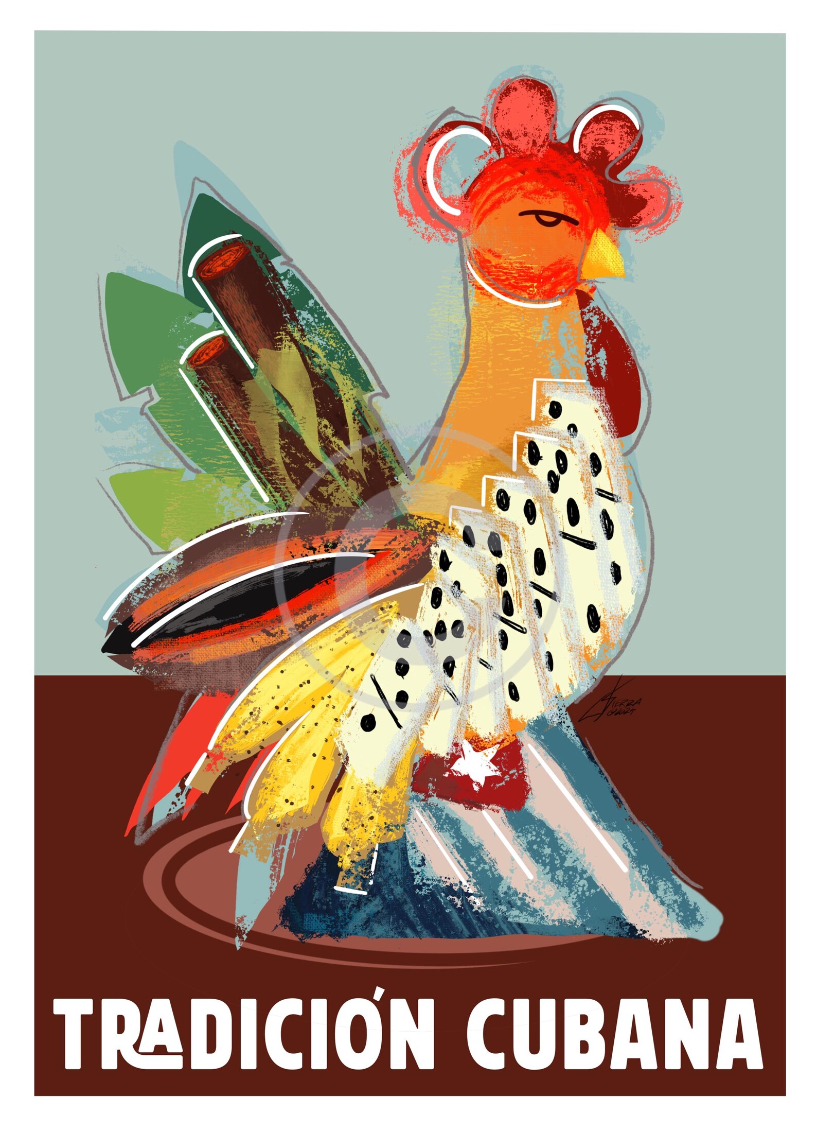 Cuban Art Prints: Cafecito and Rooster, Vintage Style (set of 2) - Etsy
