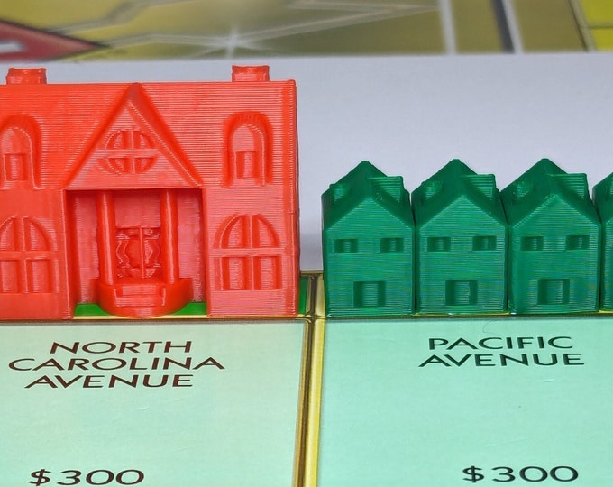 Mansion Hotel and Townhouse Houses Monopoly Inspired 3D Printed 1 Hotel ...