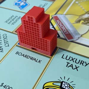 Skyscraper Hotel and Apartment Houses Monopoly Style 3D Printed (1 ...