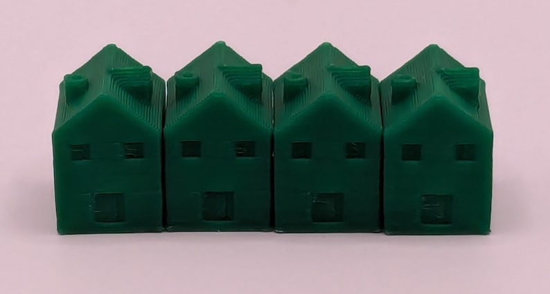 Mansion Hotel and Townhouse Houses Monopoly Inspired 3D Printed (1 ...