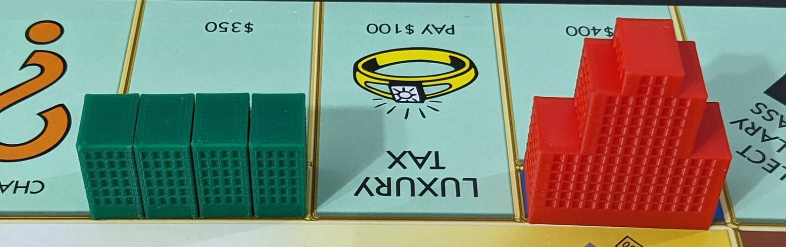 Skyscraper Hotel and Apartment Houses Monopoly Style 3D Printed (1 ...