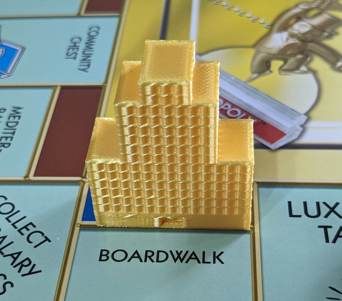 Skyscraper Hotel and Apartment Houses Monopoly Style 3D Printed 1 Hotel ...