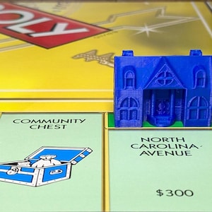 Board Game Mansion Hotel Monopoly Inspired Style Pieces 3D PLA Printed ...