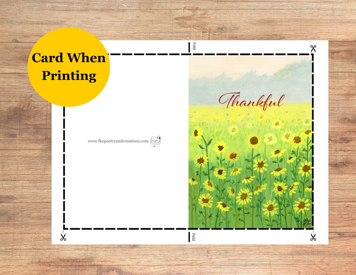 Original Fall Greeting Card Printable Instant Download - Etsy