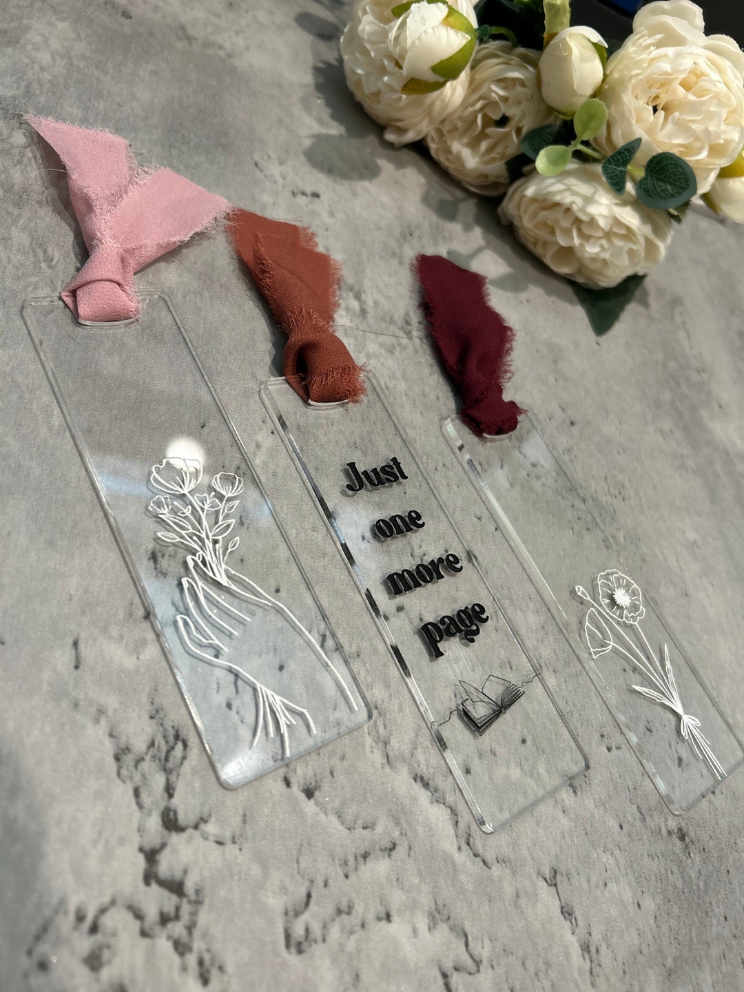 Clear Acrylic Bookmark, Bookmarks for Her Gifts - Etsy