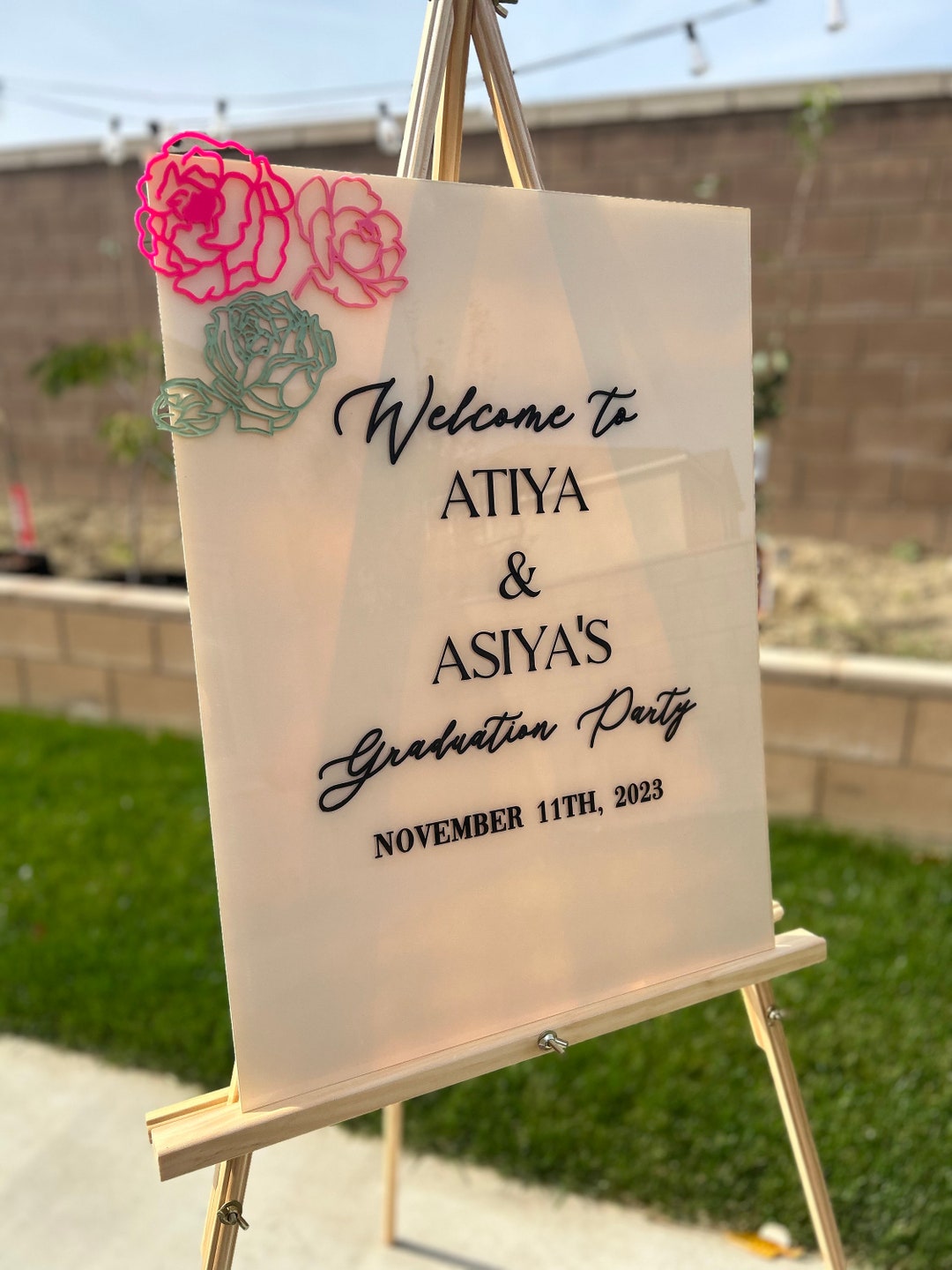 Custom Acrylic Welcome Sign, Event Signage, Event Welcome Sign - Etsy