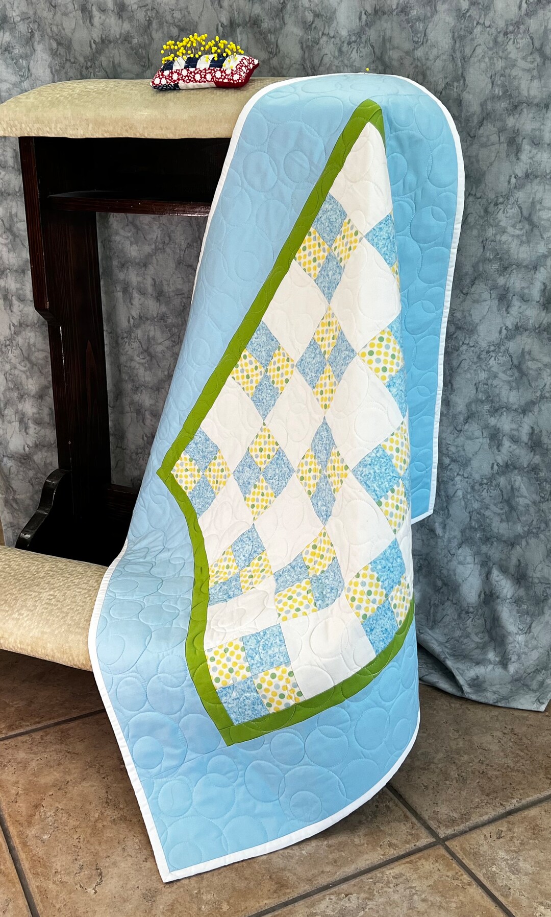 Four Patch Baby Quilt - Etsy