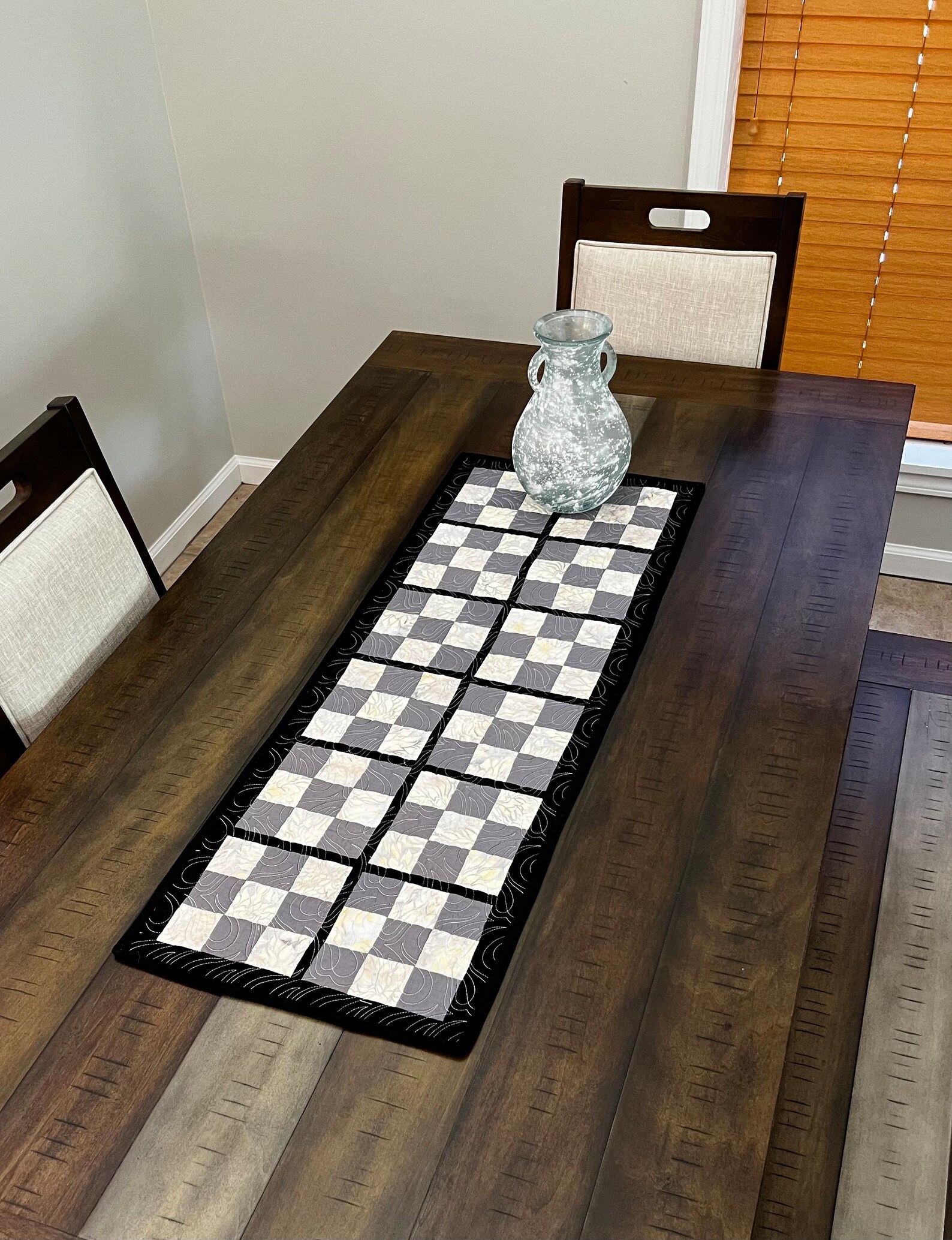 Nine Patch Quilted Table Runner - Etsy