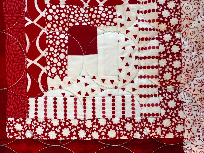 Log Cabin Quilted Table Runner - Etsy