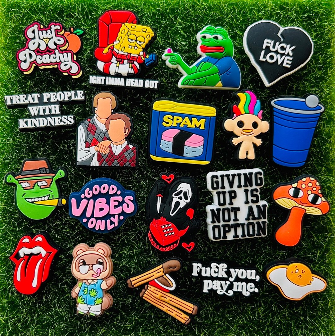 LIT CROC CHARM Cute Croc Charms Funny Croc Charms Meme - Etsy