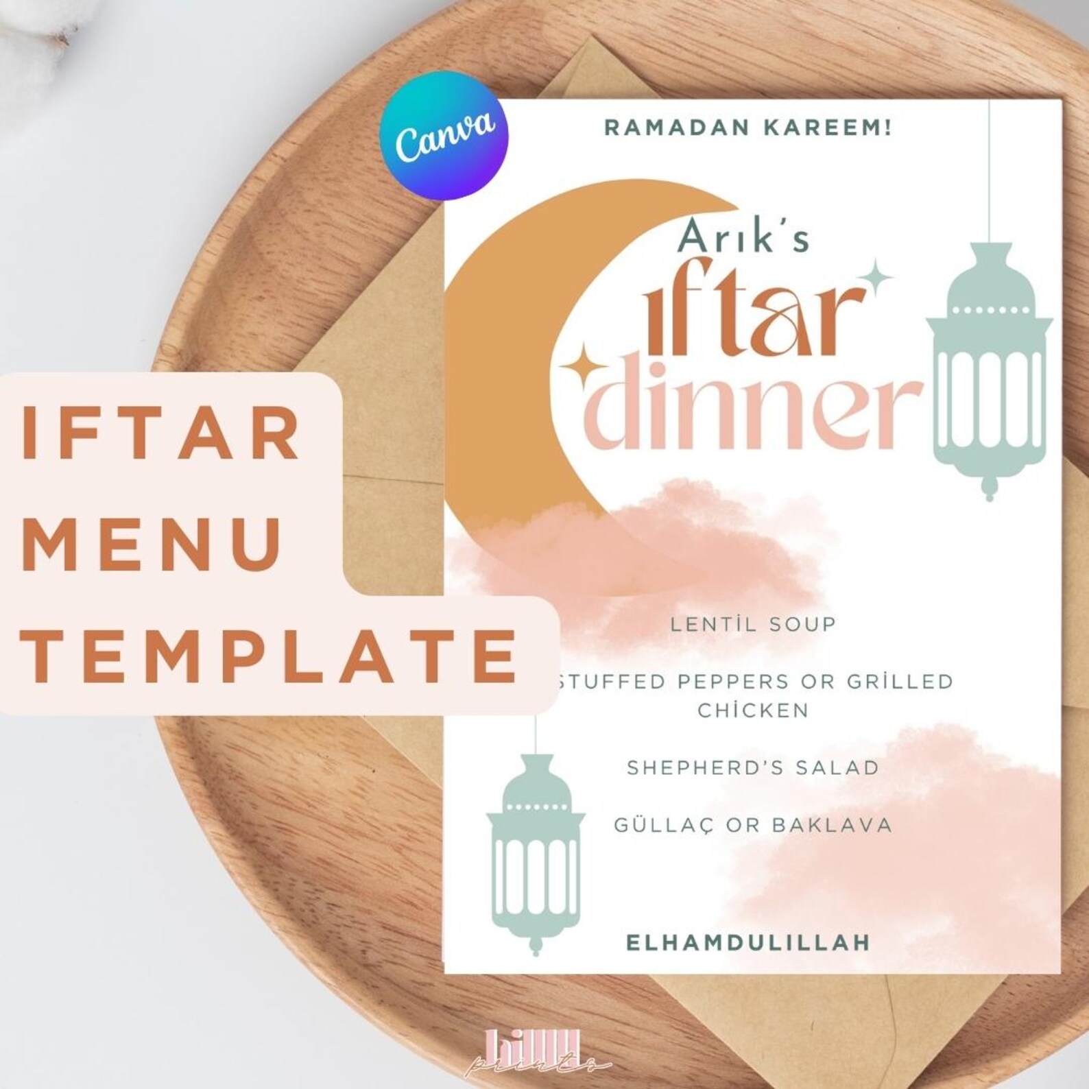 Personalized Iftar Dinner Menu,ramadan Iftar Invitation,editable Iftar ...