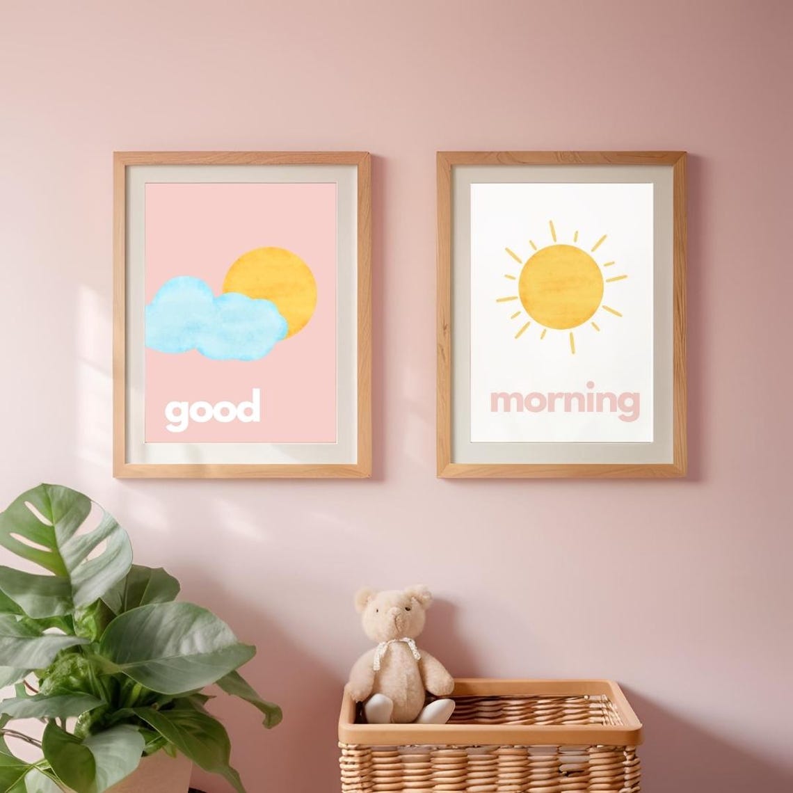 Good Morning Wall Art,wall Art,kids Room Playroom Nursery Art Digital ...