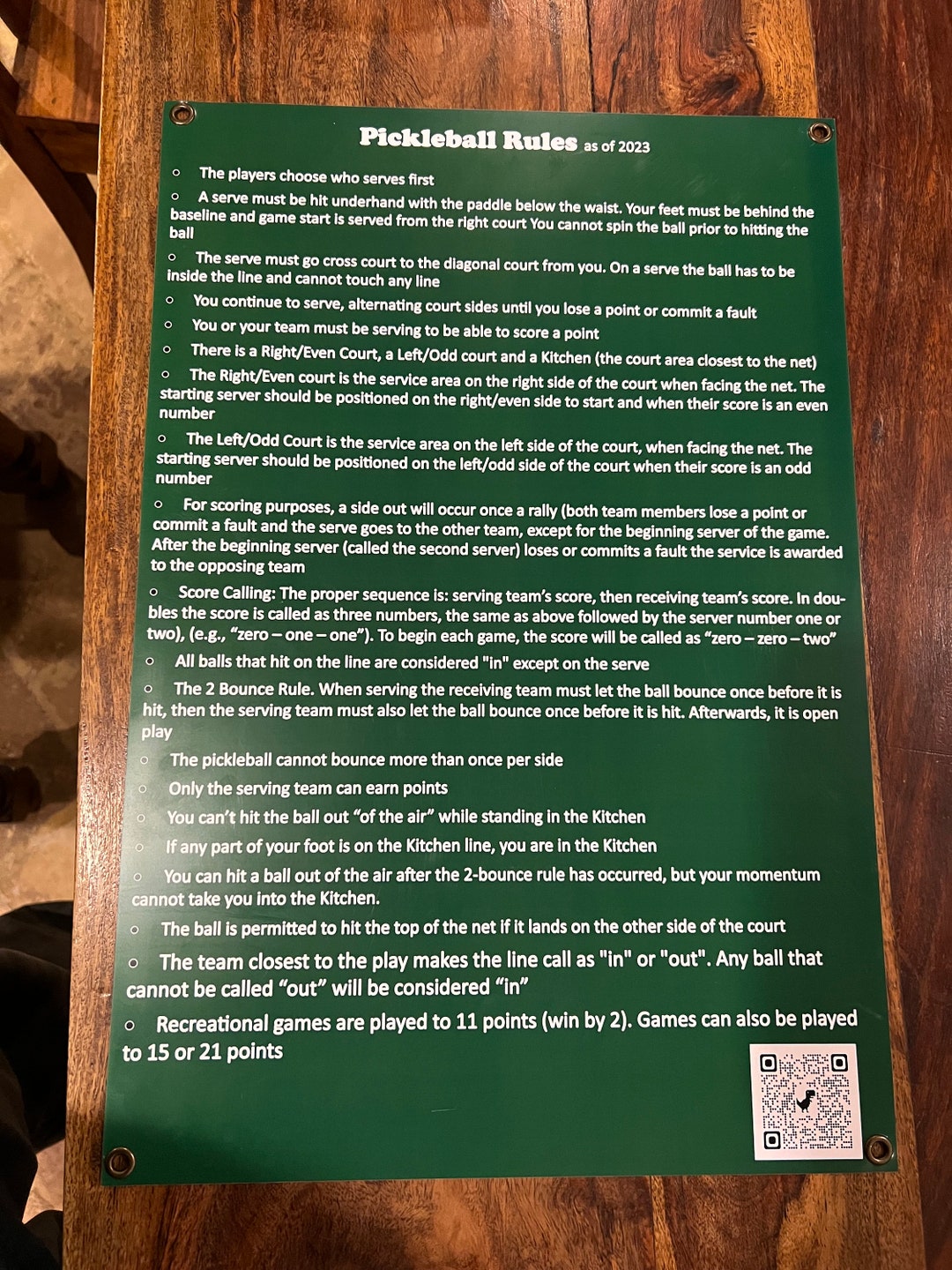 Pickleball Rules Sign - Etsy