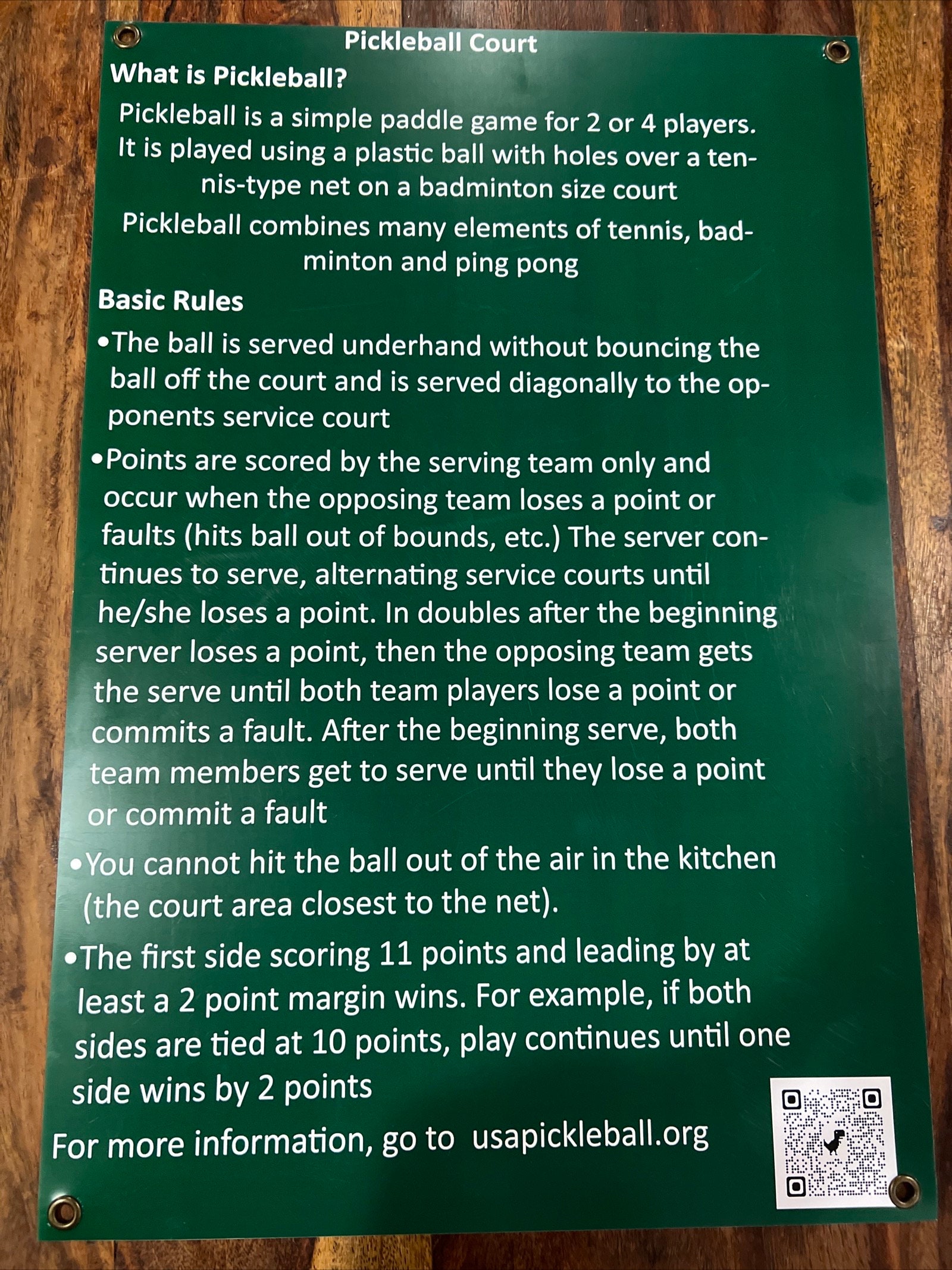 Pickleball Rules Sign - Etsy