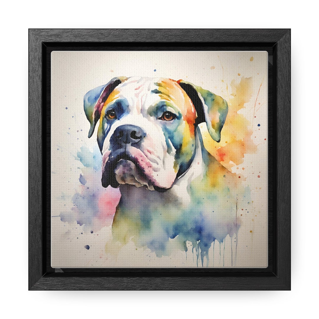 American Bulldog, Xl Bully Breed, Canvas Print - Etsy