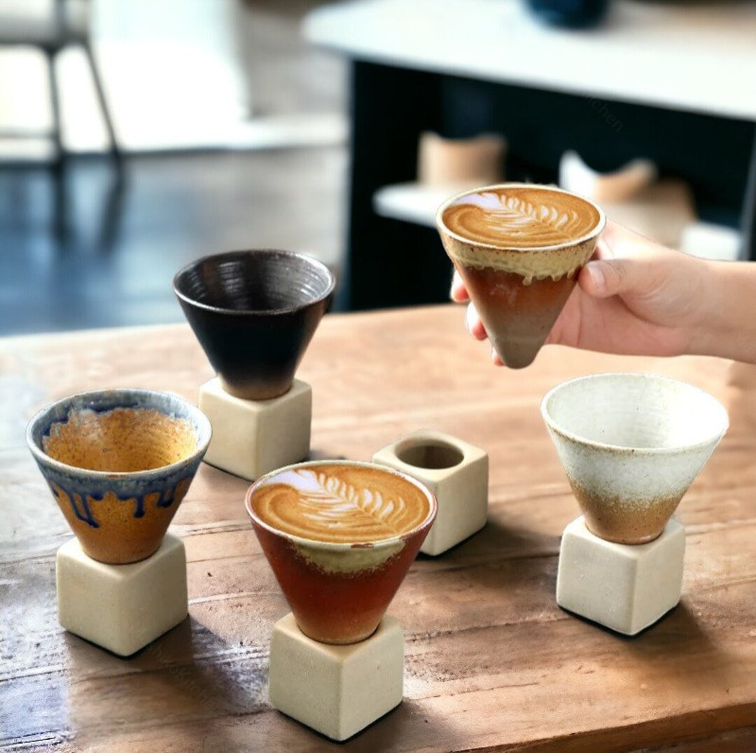 Japanese Ceramic Coned Cup Pottery Tea Cups, Vintage Style Coffee Mugs ...