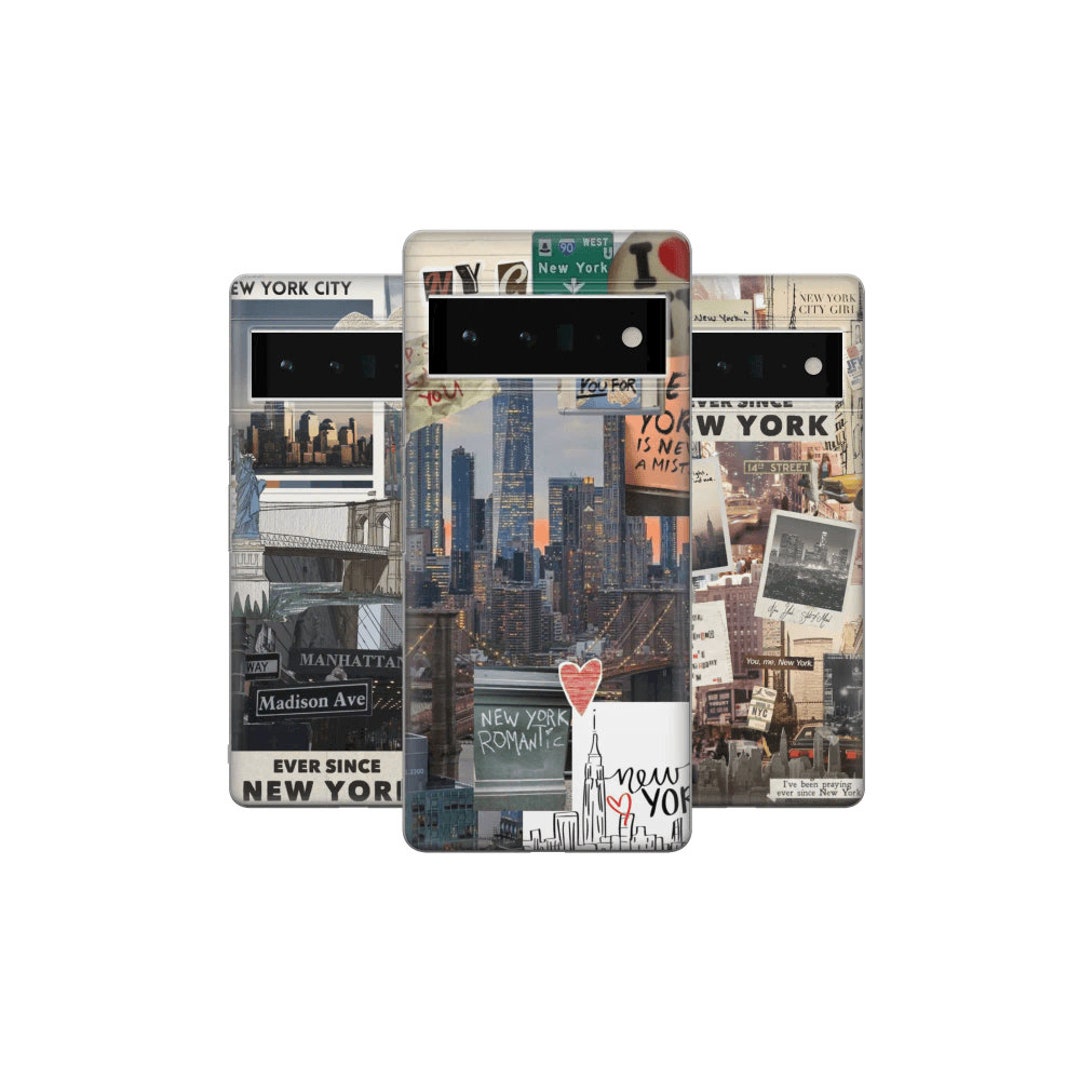 Times Square Phone Case New York Collage Cover for Pixel 8 7 Pro 7 6A 6 ...