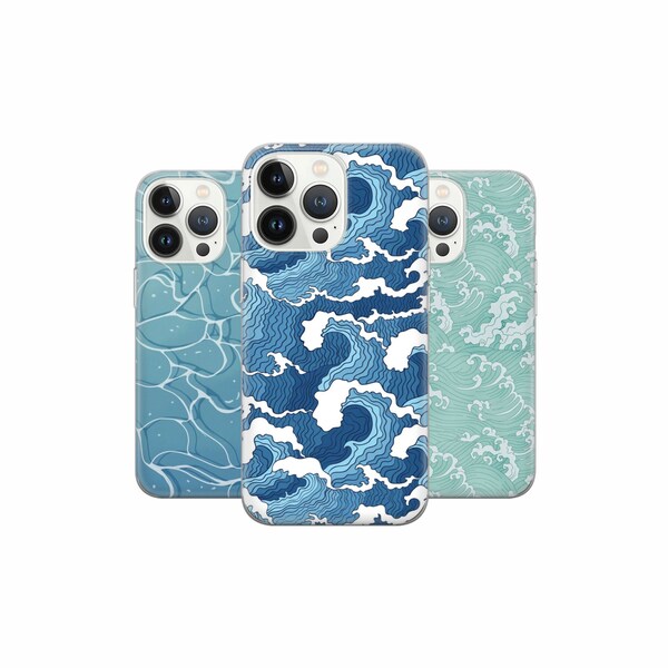 Blue Waves Phone Case - Etsy