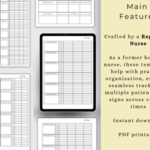 Patient Vital Signs Chart Sheet Patient Care Tech, CNA Vitals Report ...