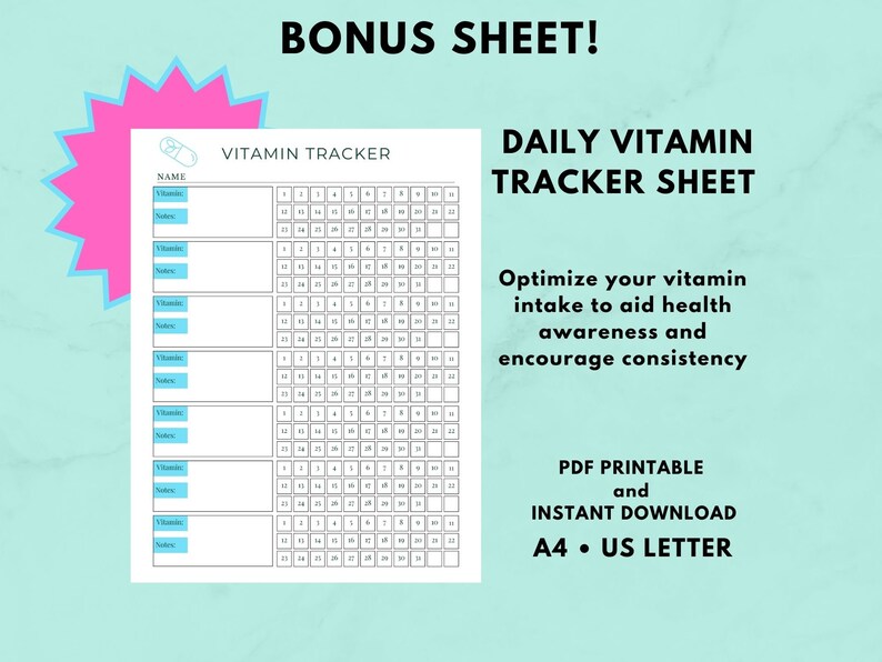 Medicine Box Template Organized Weekly Pill Organizer Sheet - Etsy