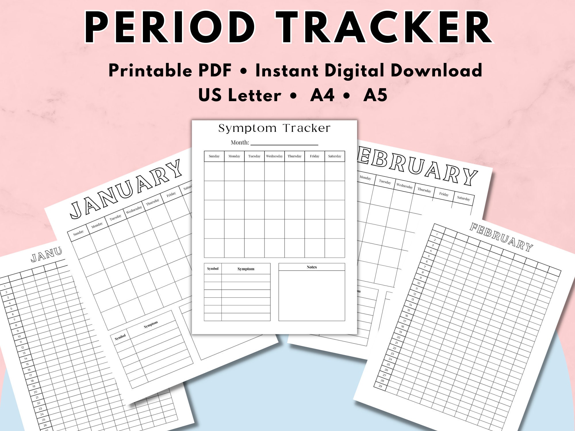Menstrual Cycle Period Tracker Pregnancy Period Calendar Tracker for ...