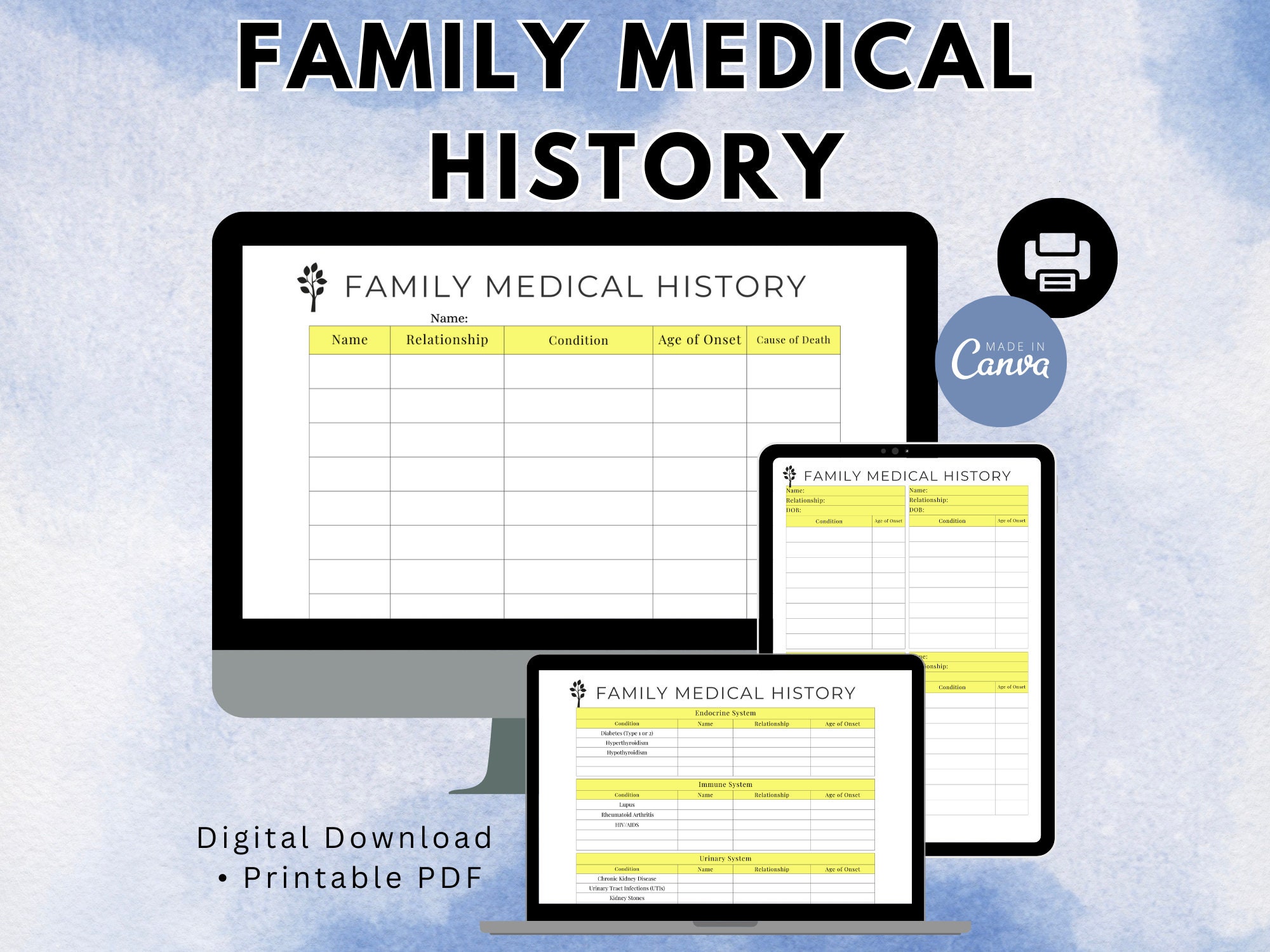Medical History Chart