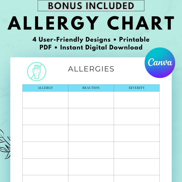 Classroom Allergy List - Etsy