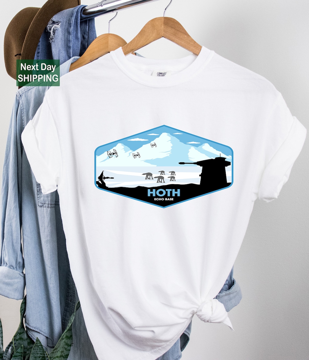Star Wars T Shirt, Hoth T-shirt, Hoth Echo Base Tee, Star Wars Shirt ...