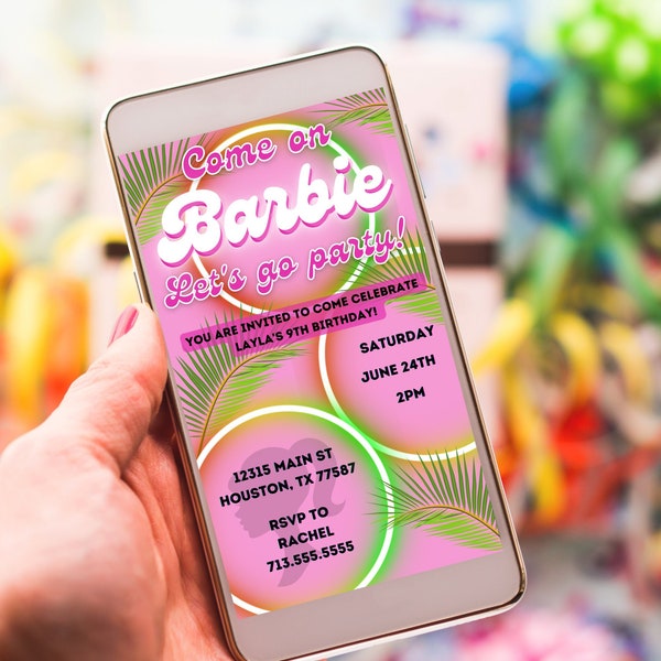Barbie the Movie Invitation - Etsy
