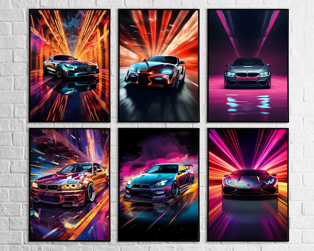 6 Car Posters | Super Car Bundle | Digital Prints | BMW Poster ...