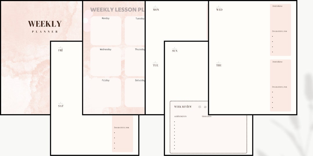 Weekly Planner / Pdf Planner / Printable Planner / Editable - Etsy