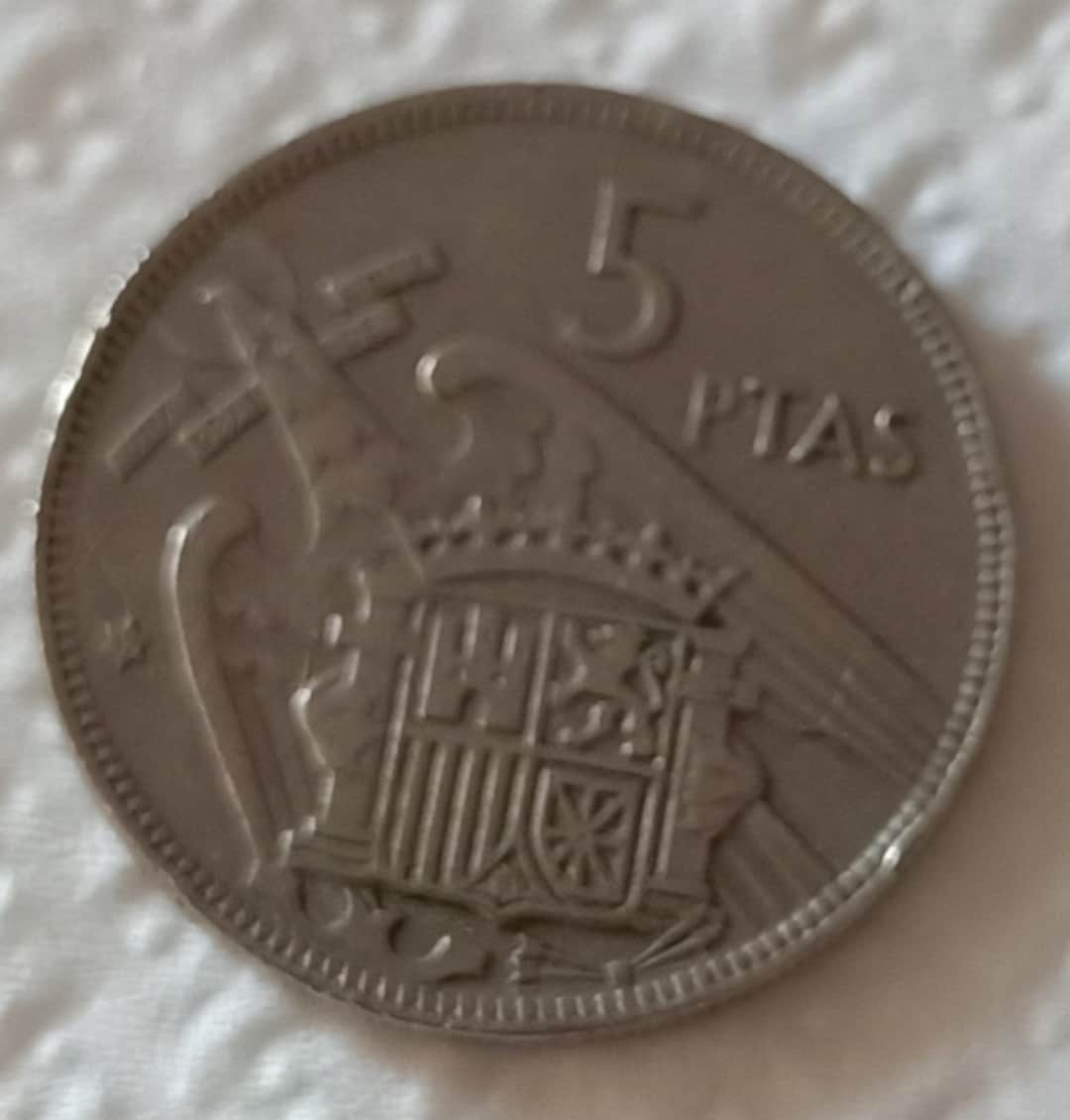 Moneda 5 pesetas año 1957 Estrella 57 - Etsy España