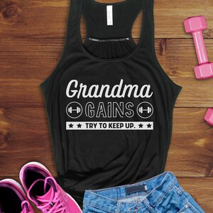 Grandmother Fitness Tank Top, Womens Workout Top, Gift for Grandma ...