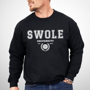 Funny Gym Sweatshirt, Swole University, Mens Workout Sweatshirt, Bodybuilding Shirt ...