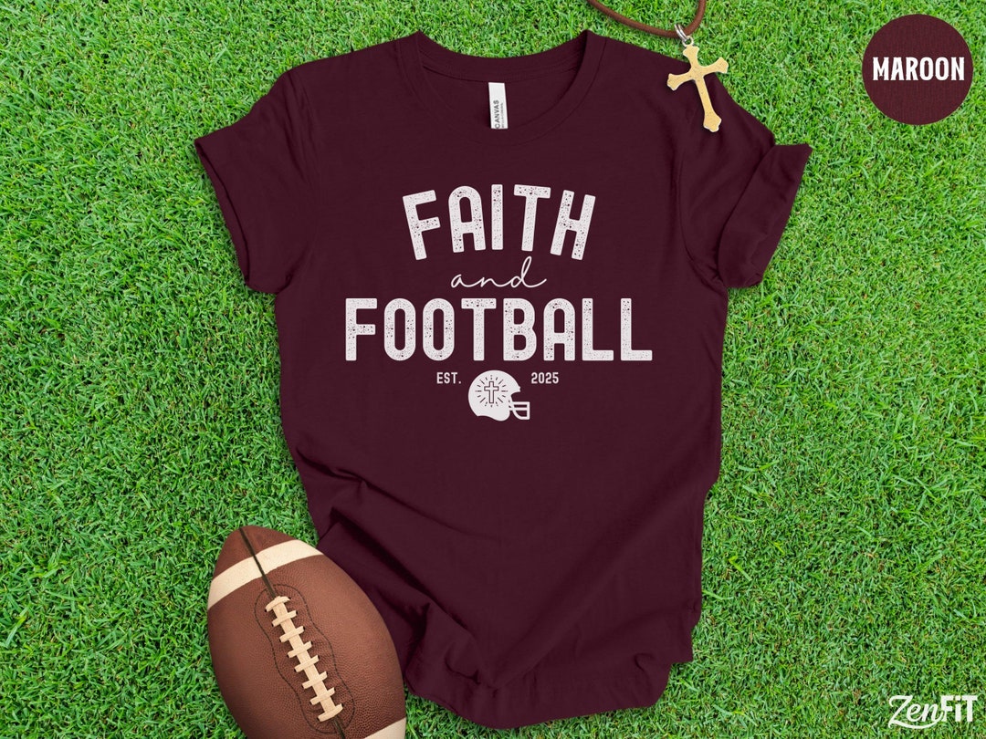 Christian Football Shirt, Faith and Football, Bible Shirts, Football ...