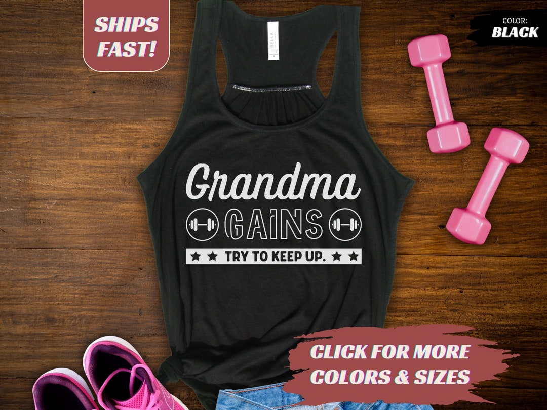 Grandmother Fitness Tank Top, Womens Workout Top, Gift for Grandma ...