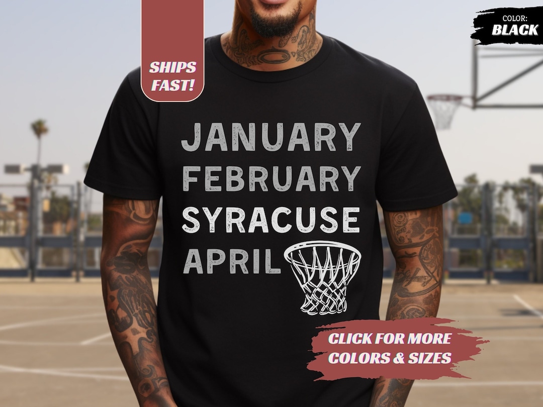 March Basketball T Shirt, Syracuse Shirt, Hoops Madness, College Tshirt ...
